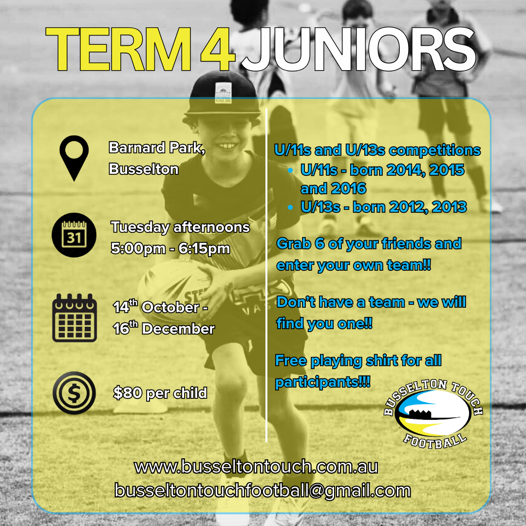 JUNIOR PROGRAM – Busselton Touch Football Association